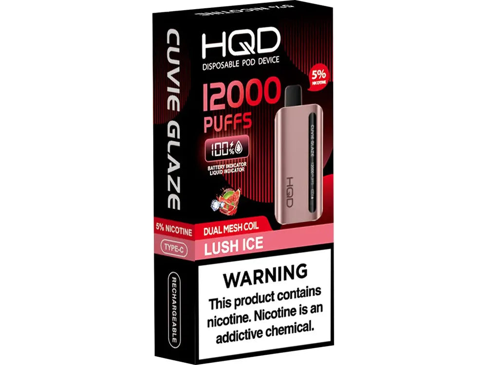Lush Ice - HQD Cuvie Glaze Disposable Vape 15000 Puffs – TheSmokyBox