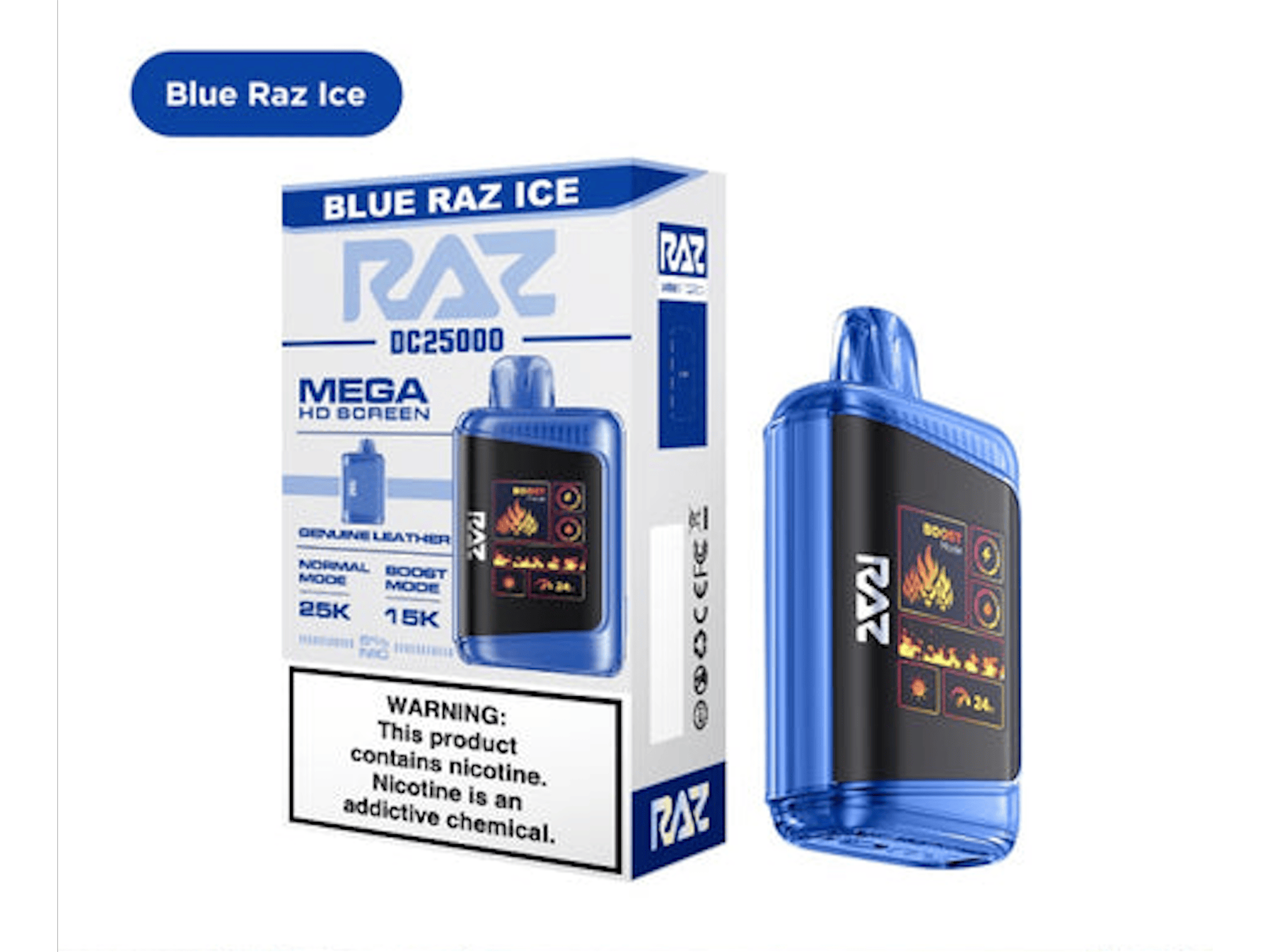 Blue Raz Ice - RAZ DC25000 Disposable Vape – TheSmokyBox